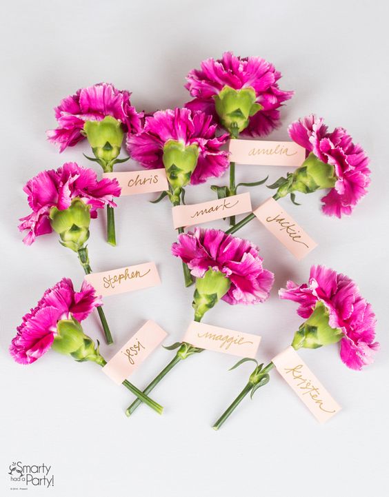 Blossoming Elegance: DIY Flower Place Cards | Kaya Tableware – The Kaya ...