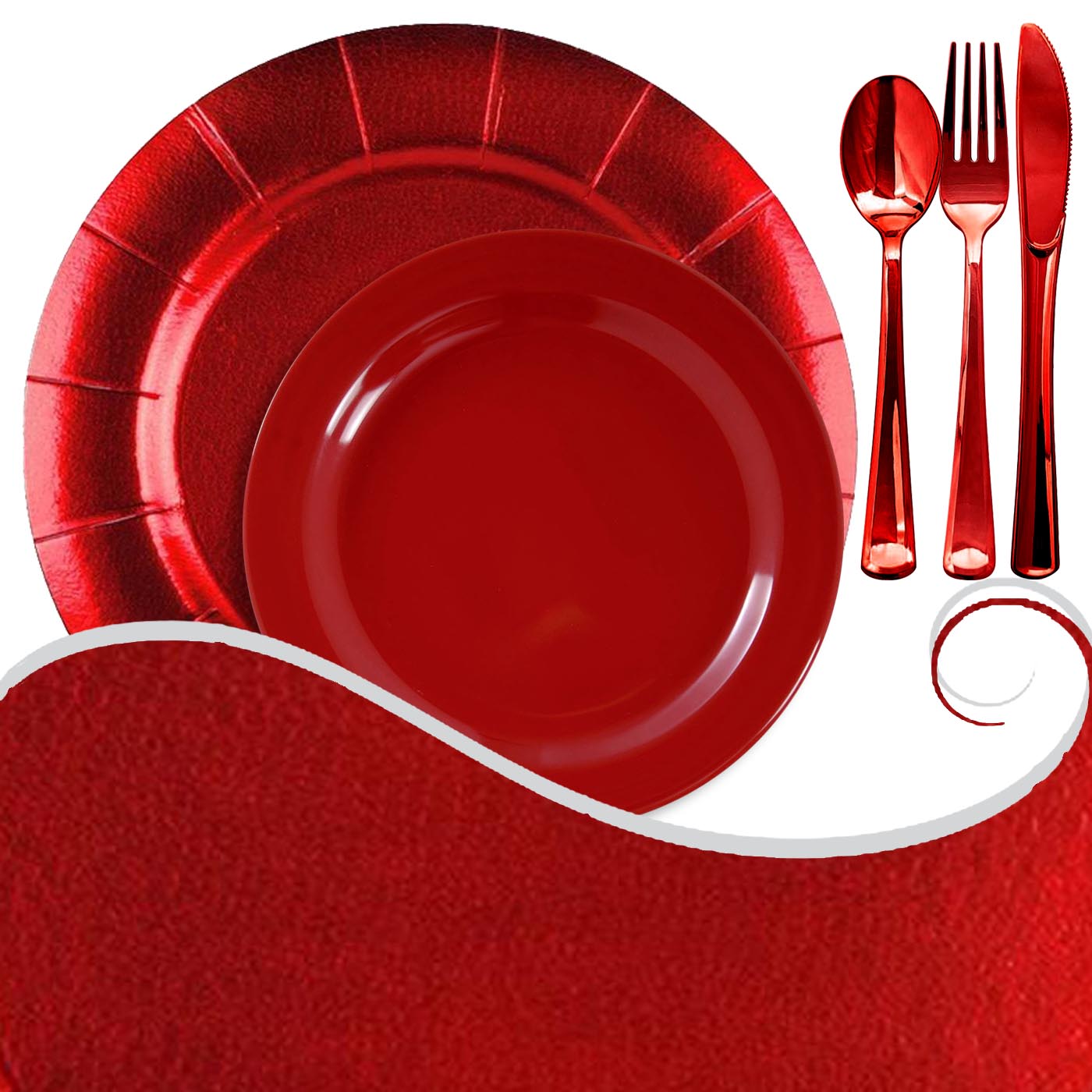Red Party Dinnerware | Wedding Supplies | Kaya Collection – The Kaya ...