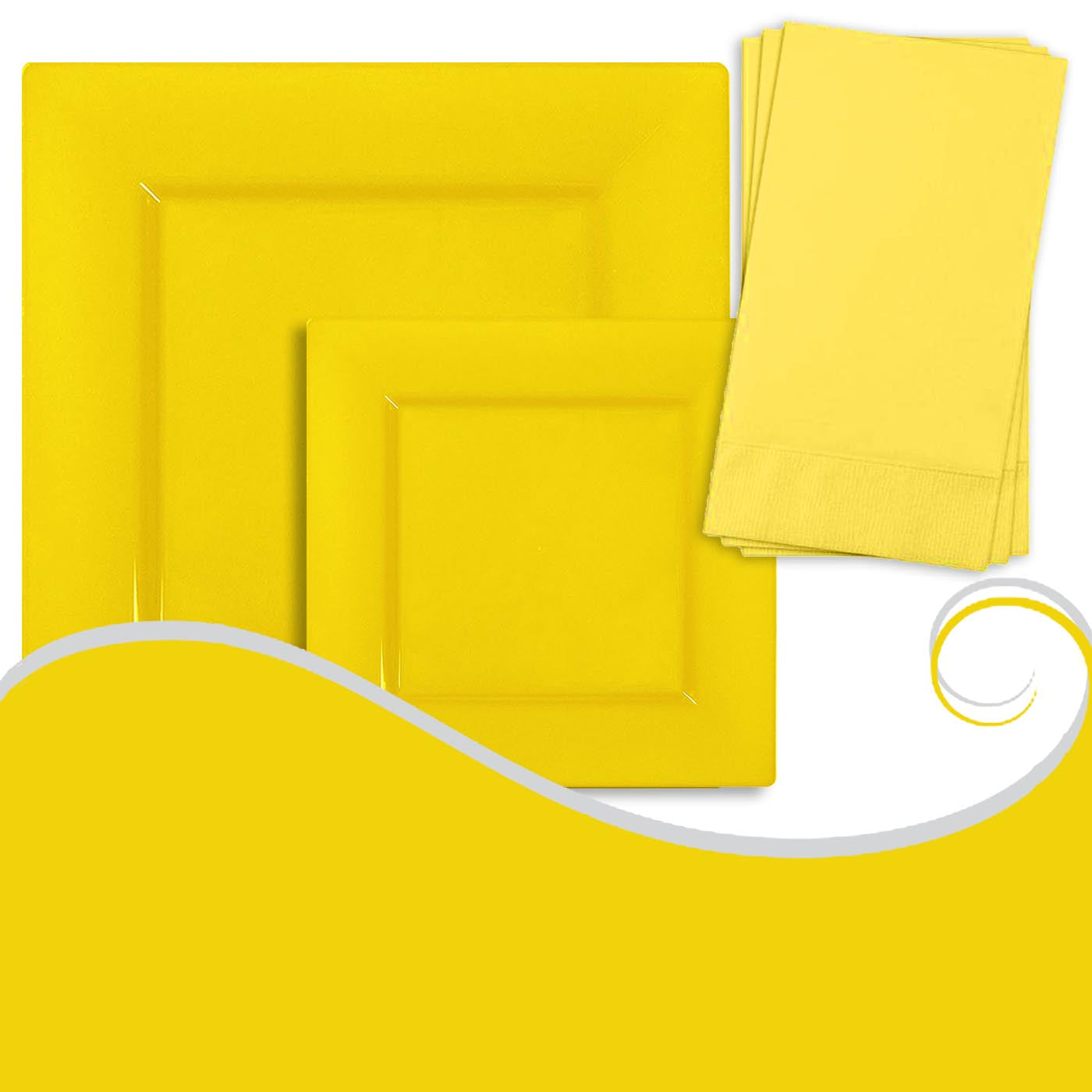 Yellow Party Dinnerware | Wedding Supplies | Kaya Collection – The Kaya ...