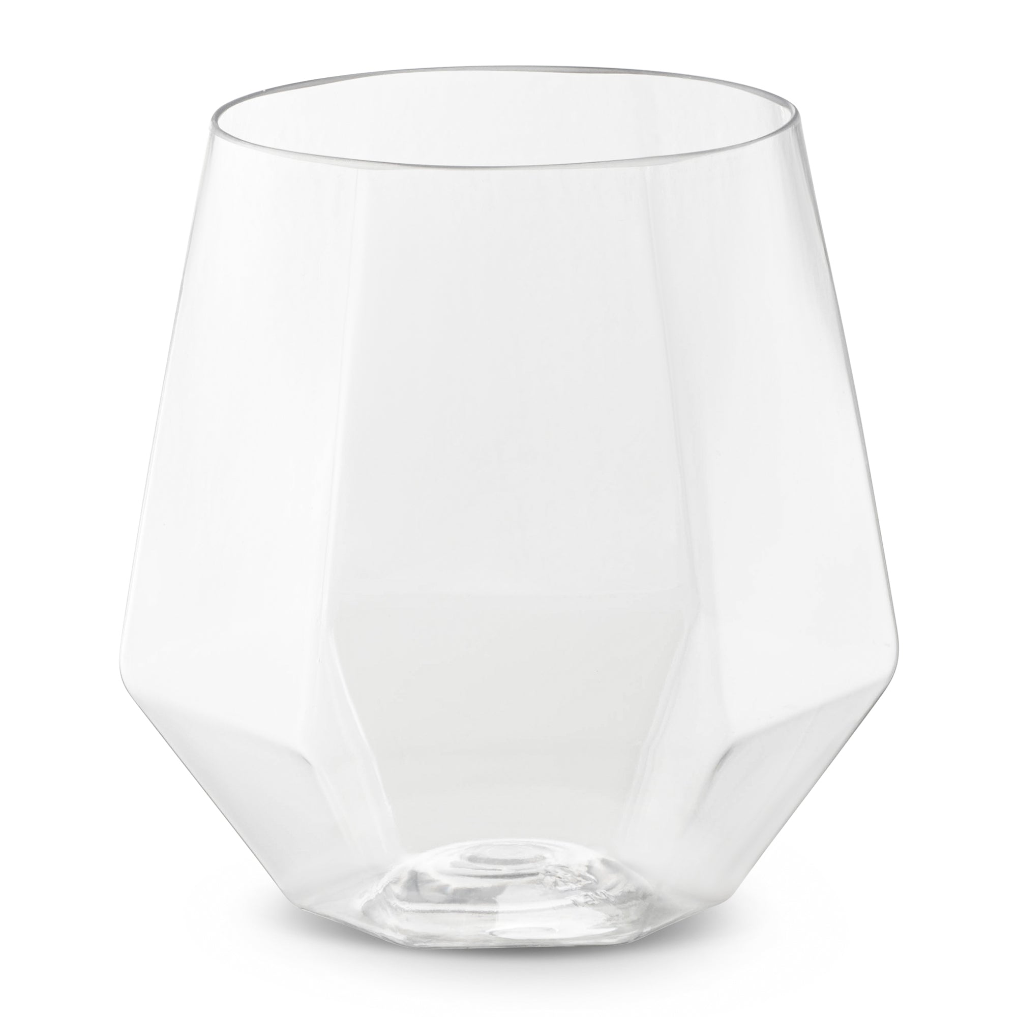 Plastic Glasses - Clear Hexagonal Wine Goblet | Kaya Collection – The ...
