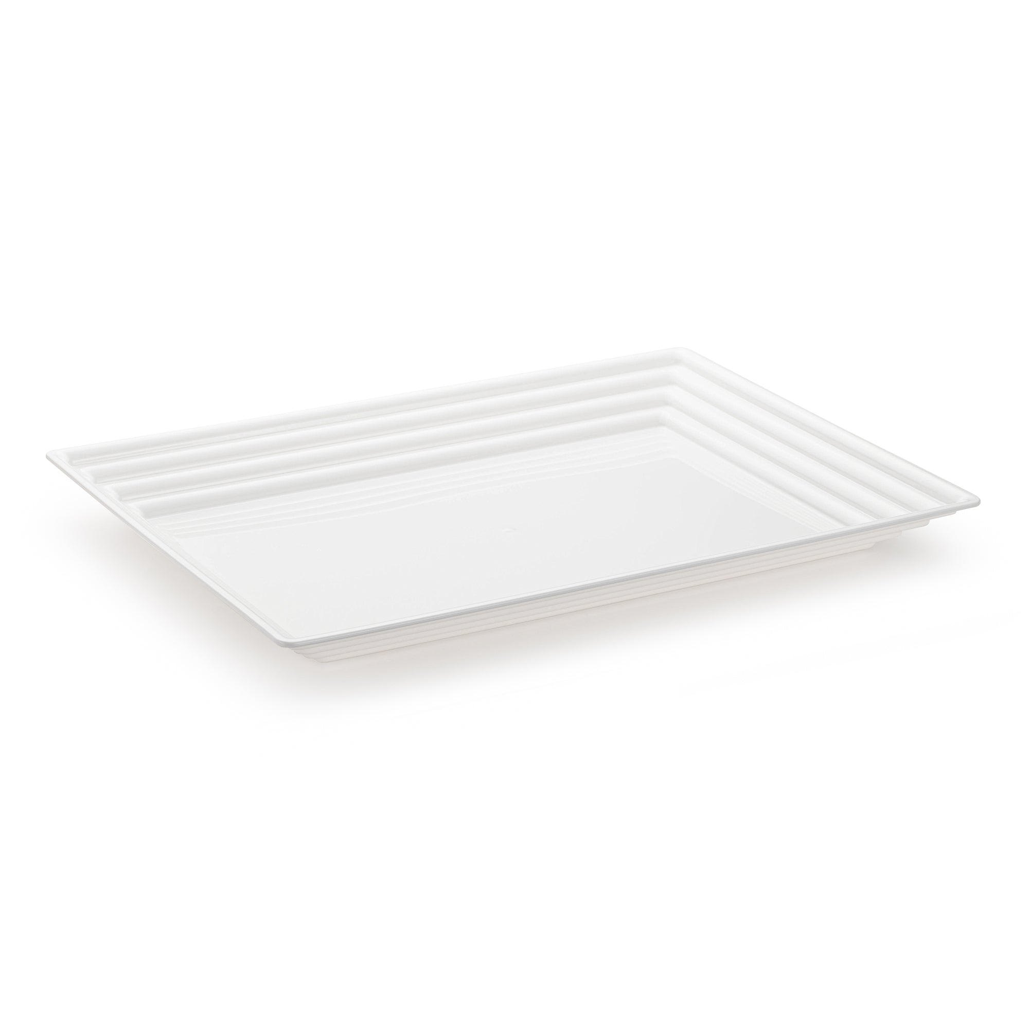 Plastic Tray - White Rectangular Serving Tray | Kaya Collection – The ...