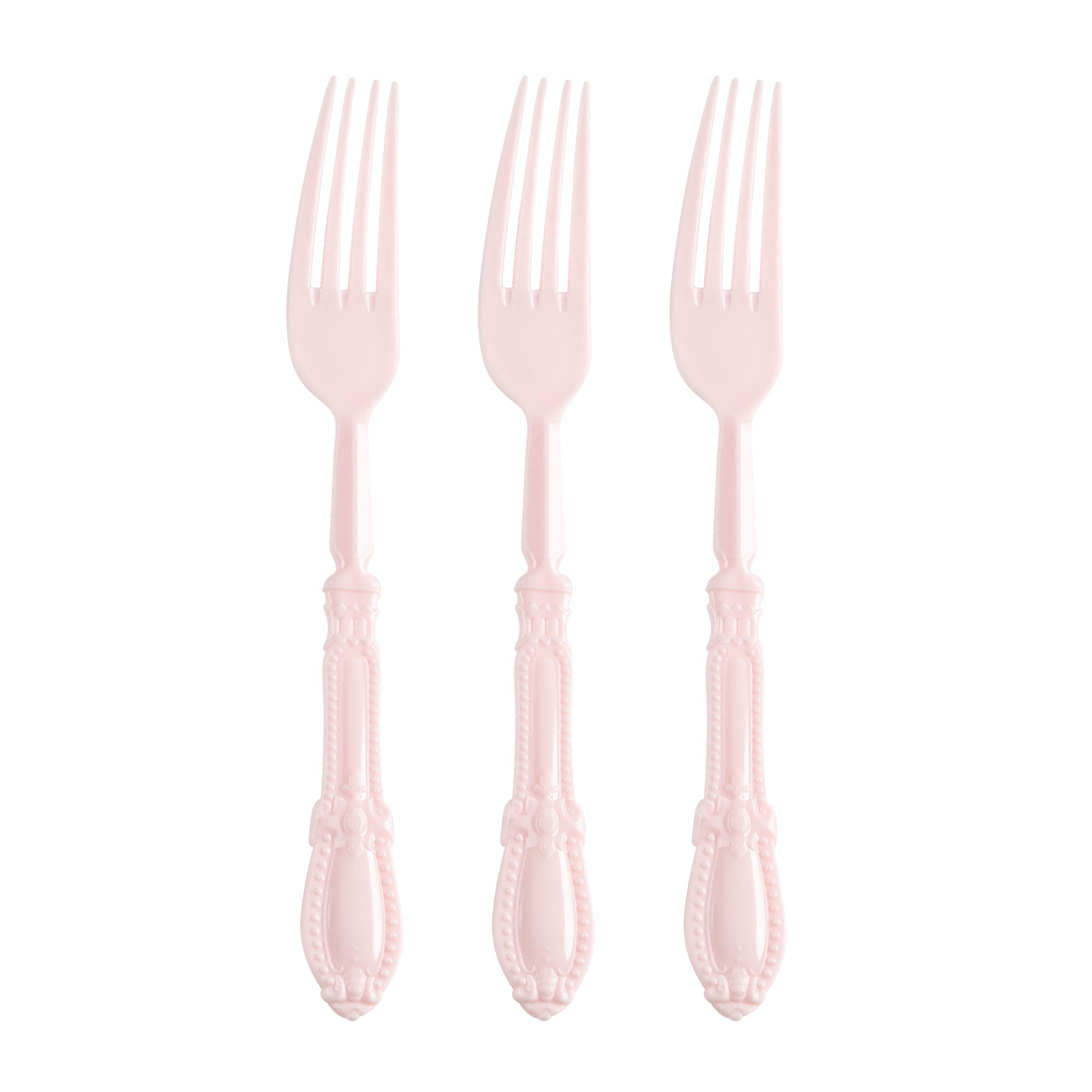 Plastic Forks - Pink Baroque Dinner Forks | Kaya Collection – The Kaya ...