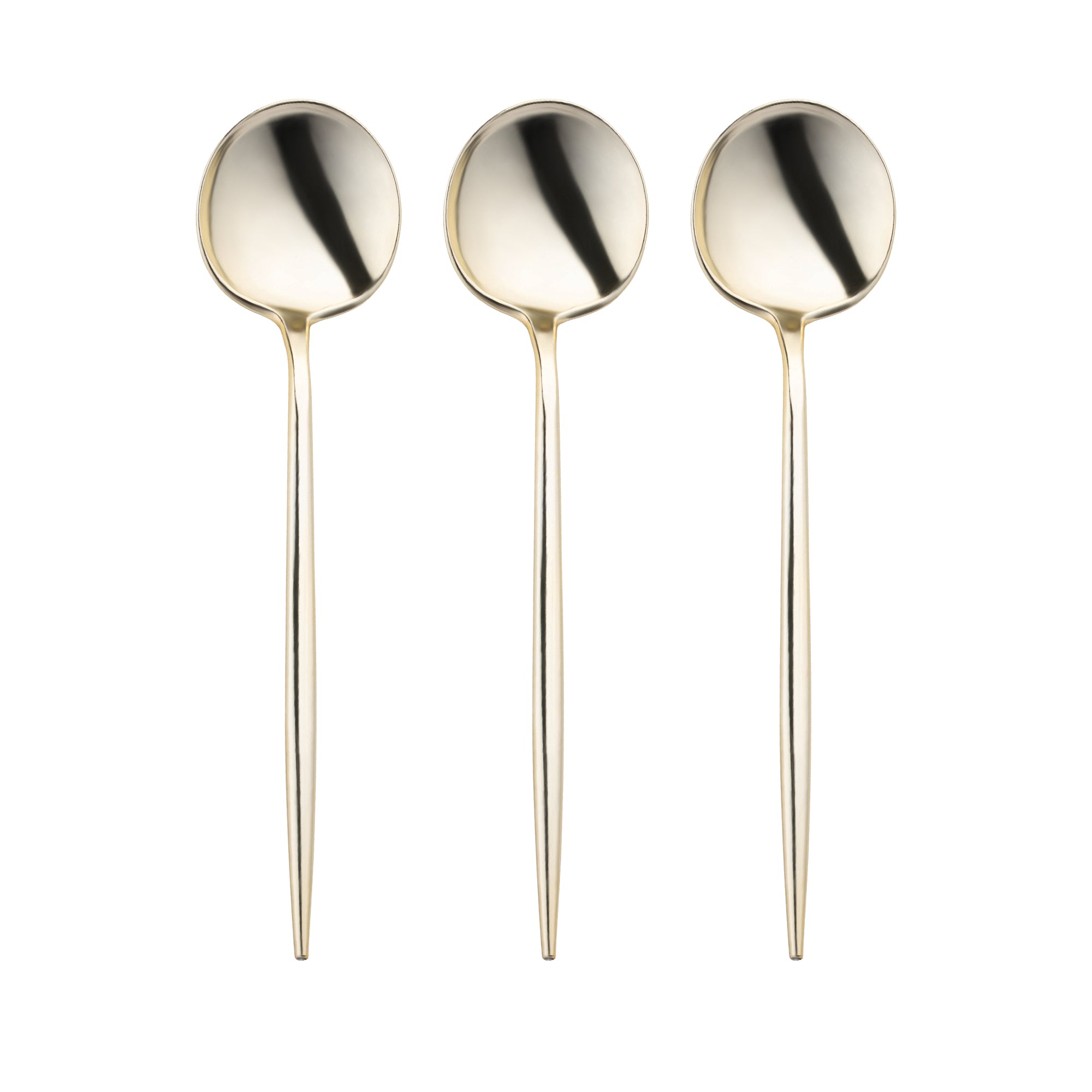 Plastic Spoons - Gold Moderno Dinner Spoons | Kaya Collection – The ...