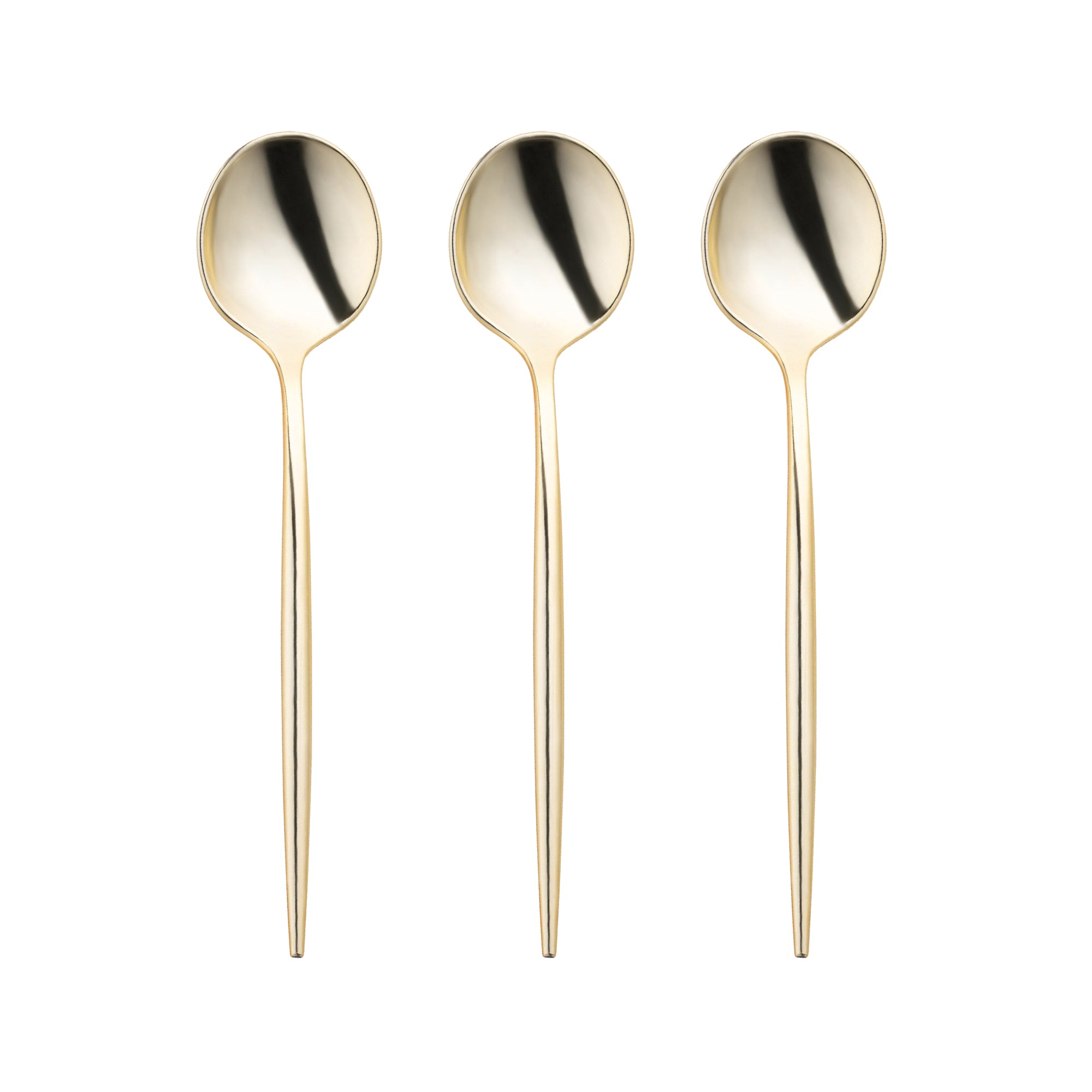 Plastic Spoons - Gold Moderno Dessert Spoons | Kaya Collection – The ...