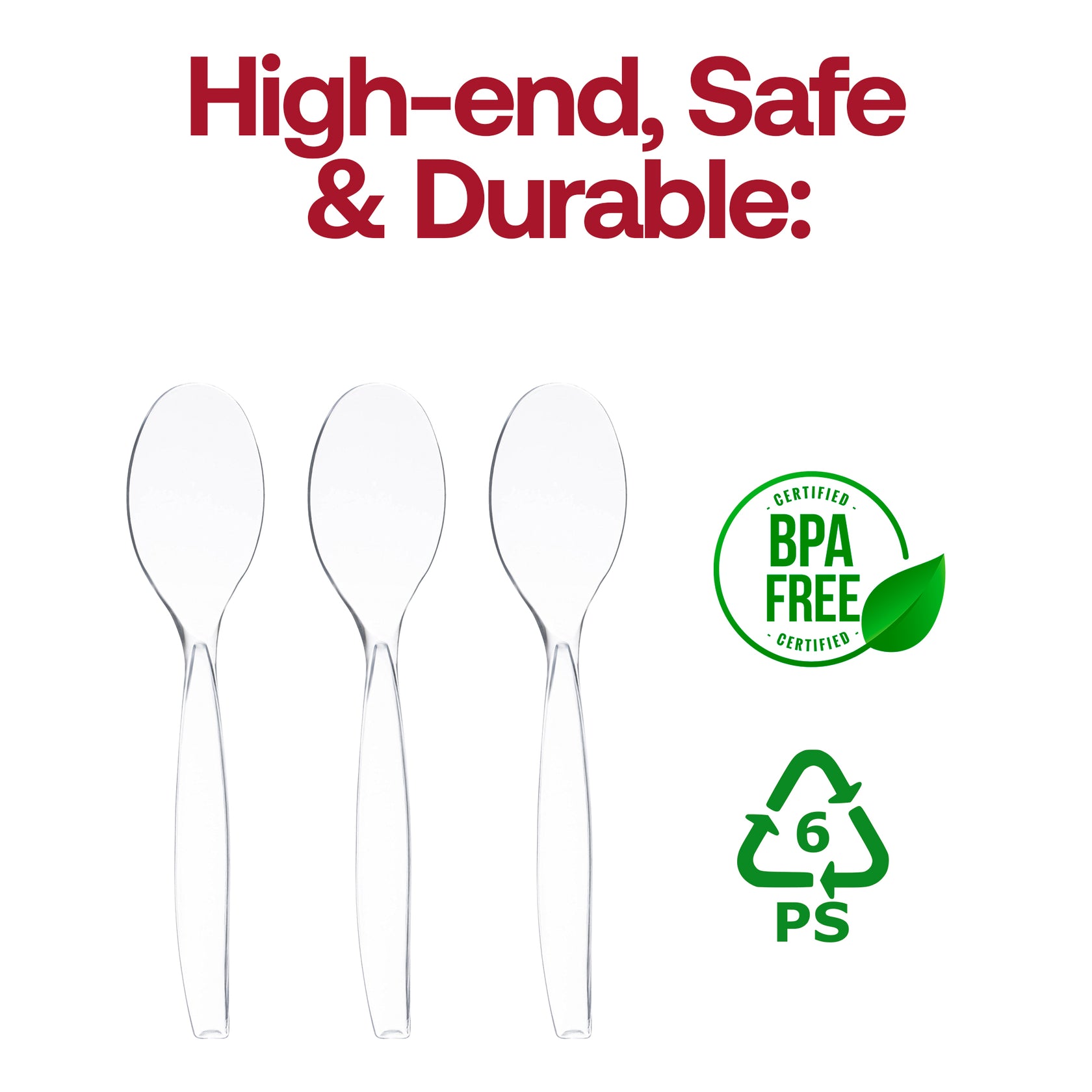 Plastic Spoon - Clear Plastic Serving Spoons | Kaya Collection – The ...