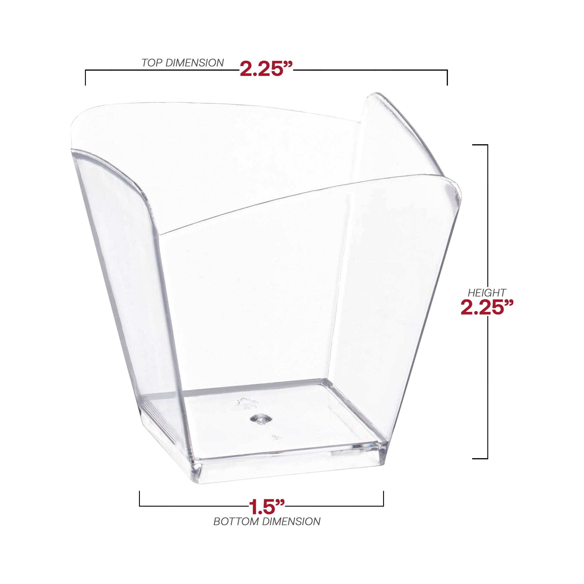Plastic Cup - Clear Small Square Cups | Kaya Collection – The Kaya ...