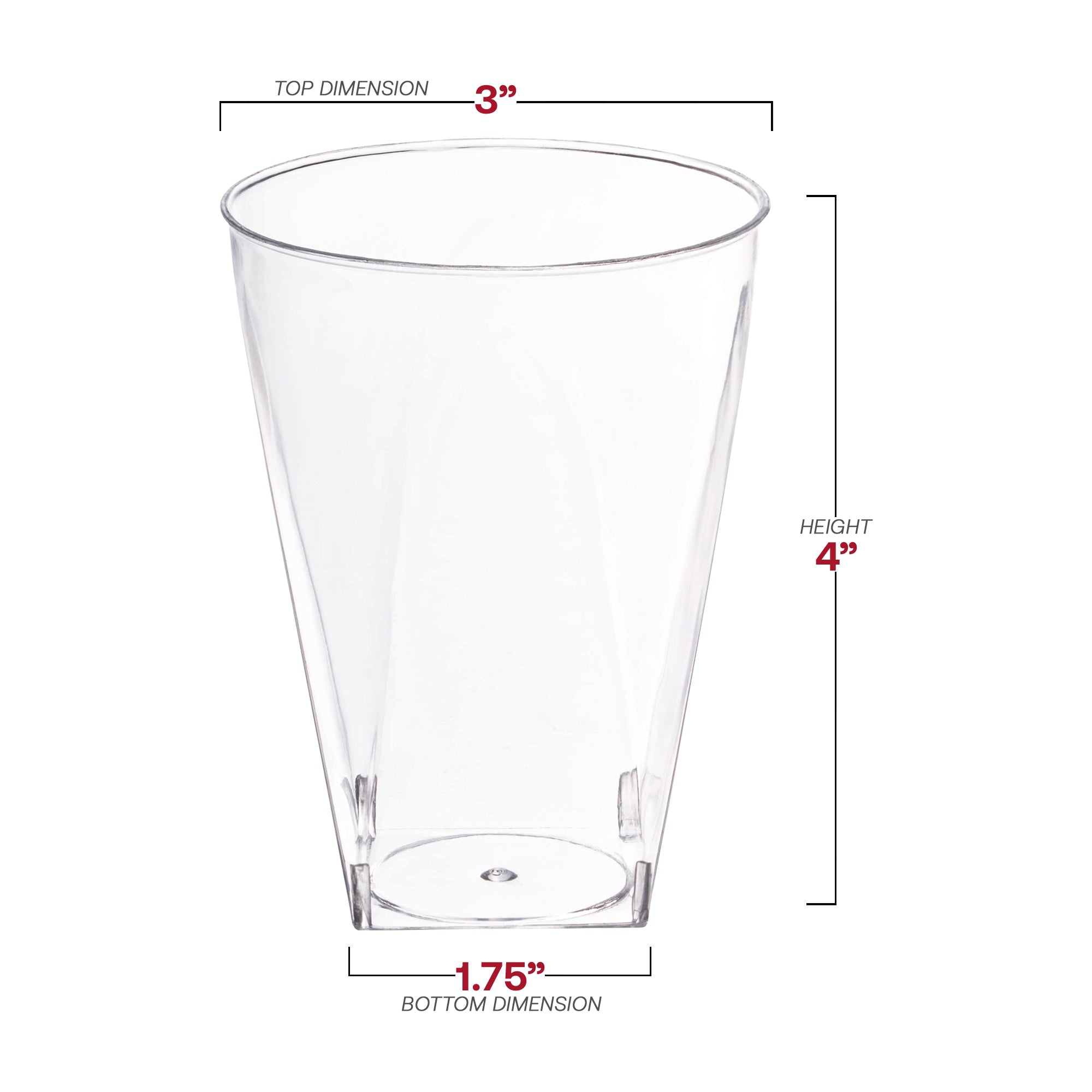 Plastic Cups - Square Bottom Disposable Cups | Kaya Collection – The ...