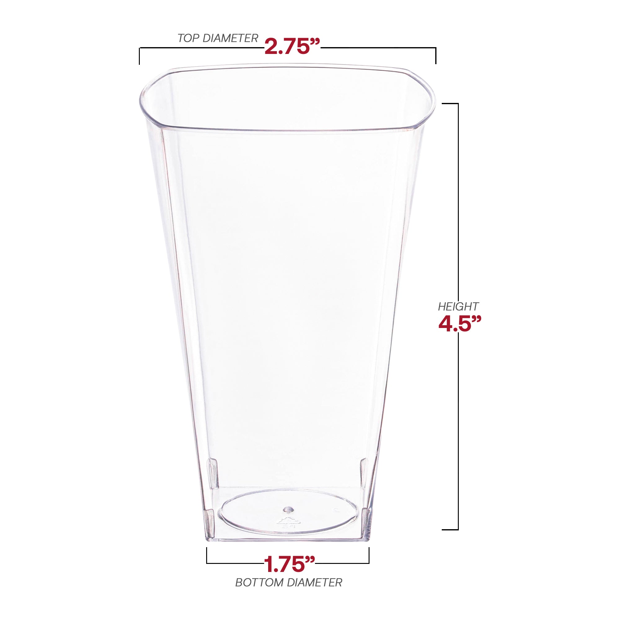 Plastic Cups - Clear Square Plastic Cups | Kaya Collection – The Kaya ...