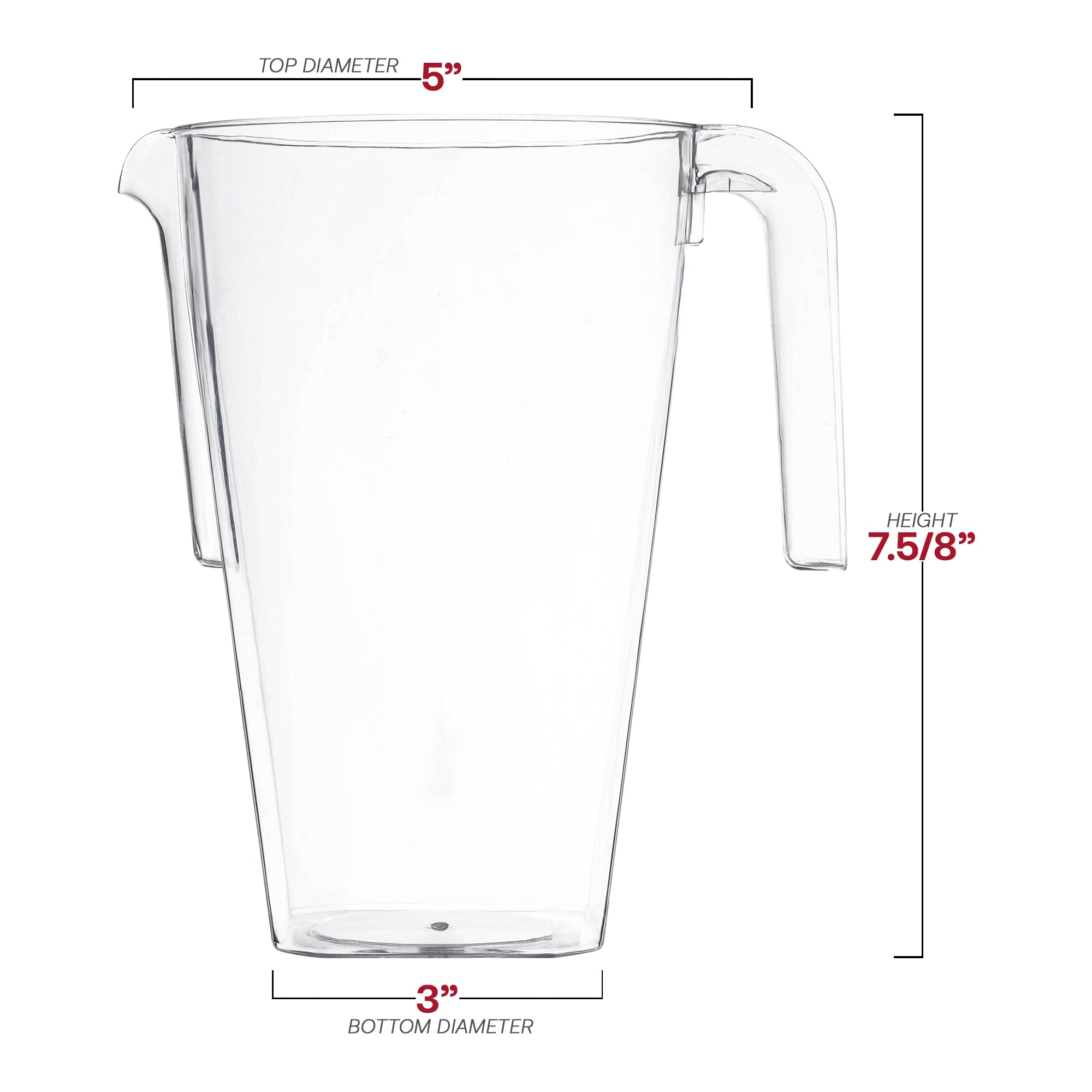 Plastic Pitchers - Square Disposable Pitchers | Kaya Collection – The ...