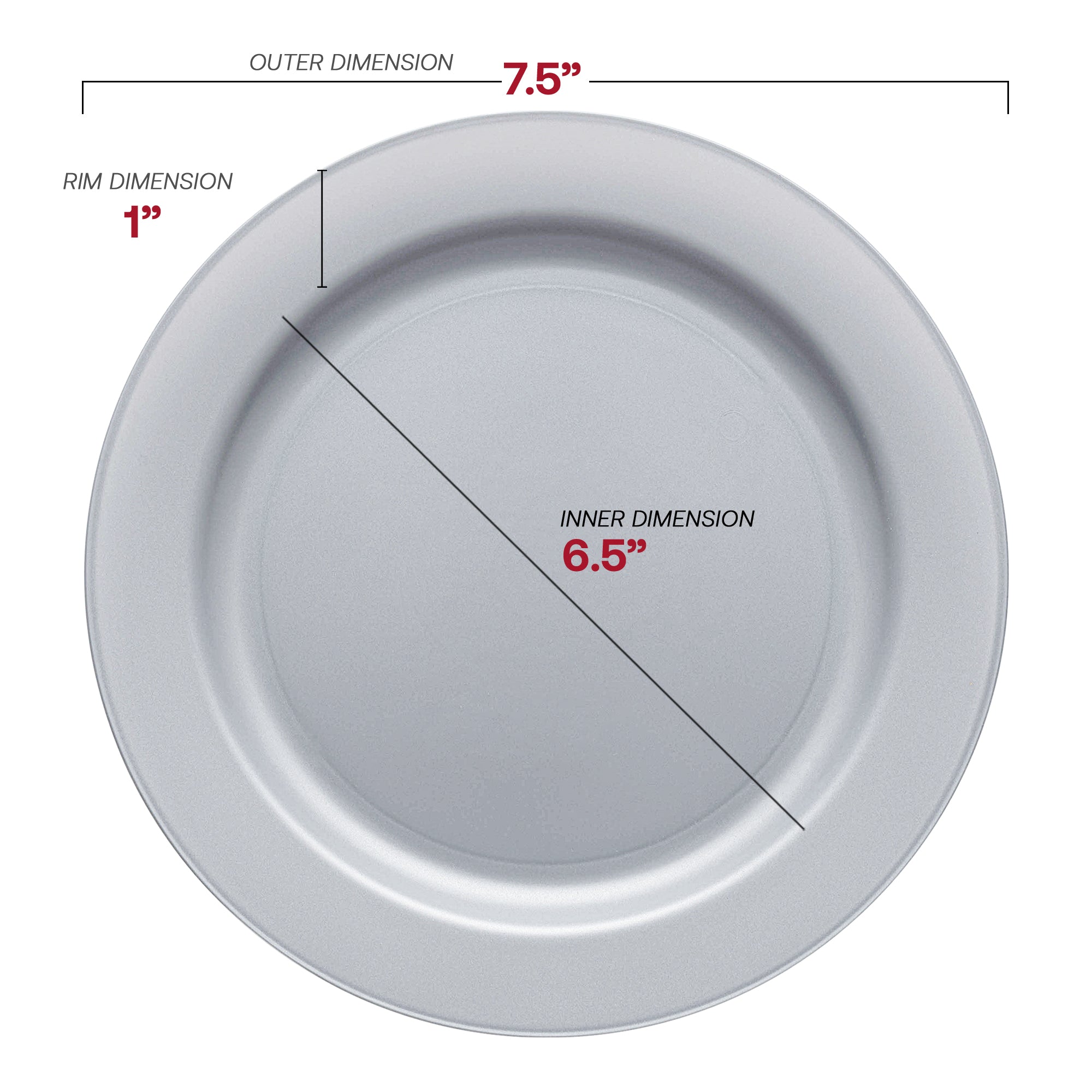 Plastic Plates - Matte Steel Gray Salad Plates | Kaya Collection – The ...