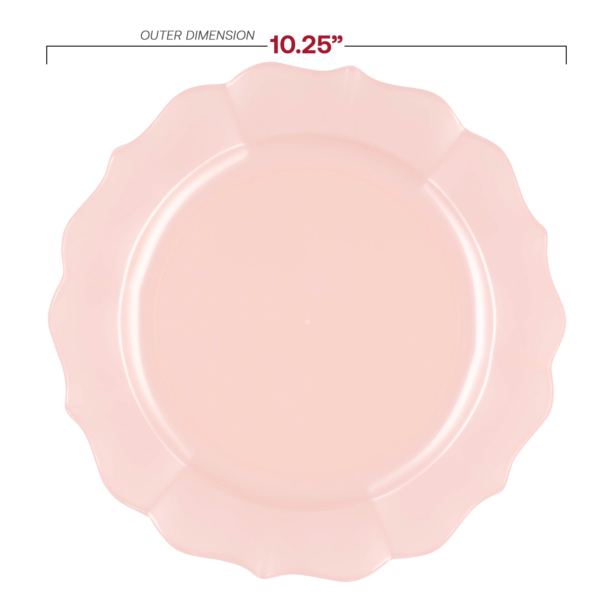 Plastic Plate - Pearl Pink Dinner Plates | Kaya Collection – The Kaya ...