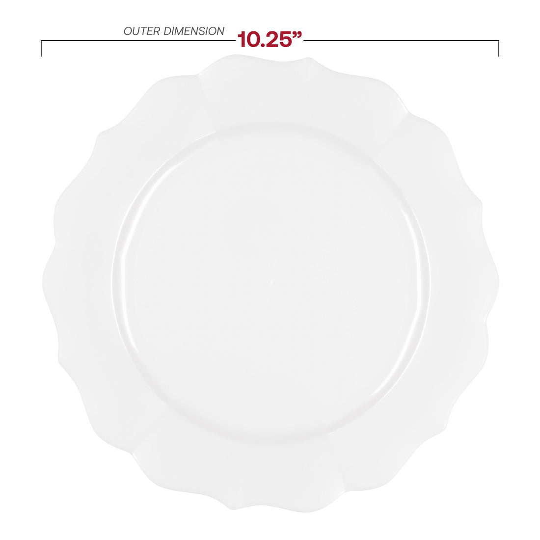 Plastic Plate - Pearl White Dinner Plates | Kaya Collection – The Kaya ...