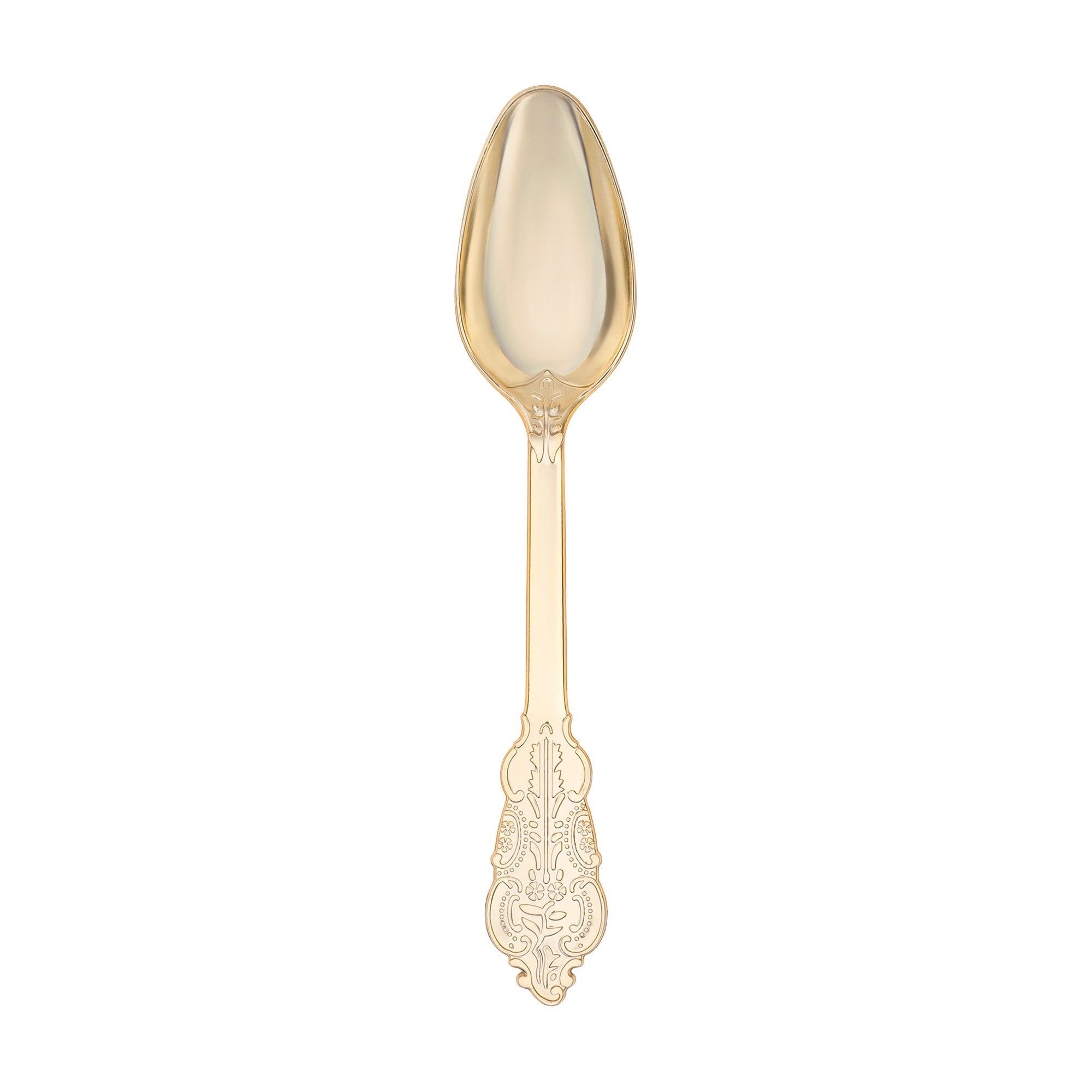 Plastic Spoons - Shiny Baroque Gold Spoons | Kaya Collection – The Kaya ...