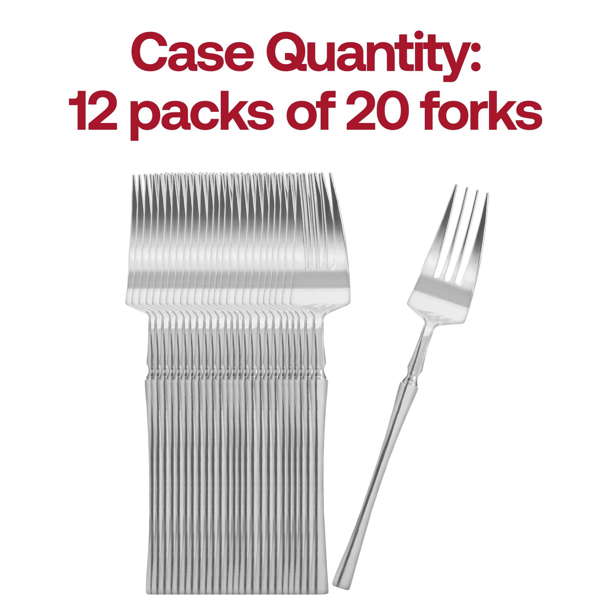 Plastic Forks - Silver Moderno Dessert Forks | Kaya Collection – The ...