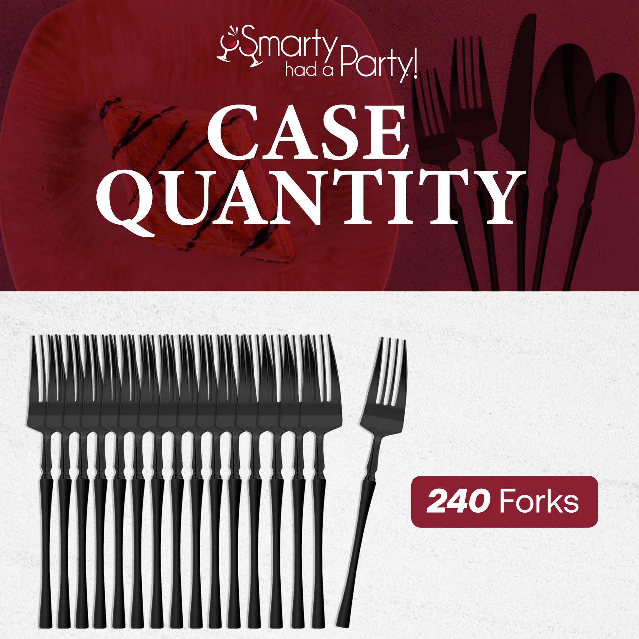 Plastic Forks - Black Moderno Dessert Forks | Kaya Collection – The ...