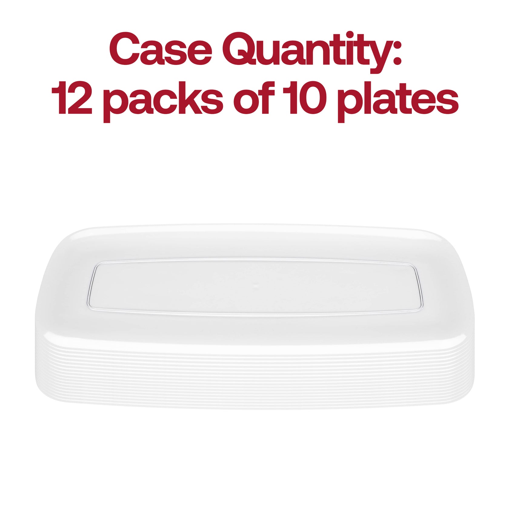 Plastic Plates - Solid Clear Flat Rectangle Plate | Kaya Collection ...