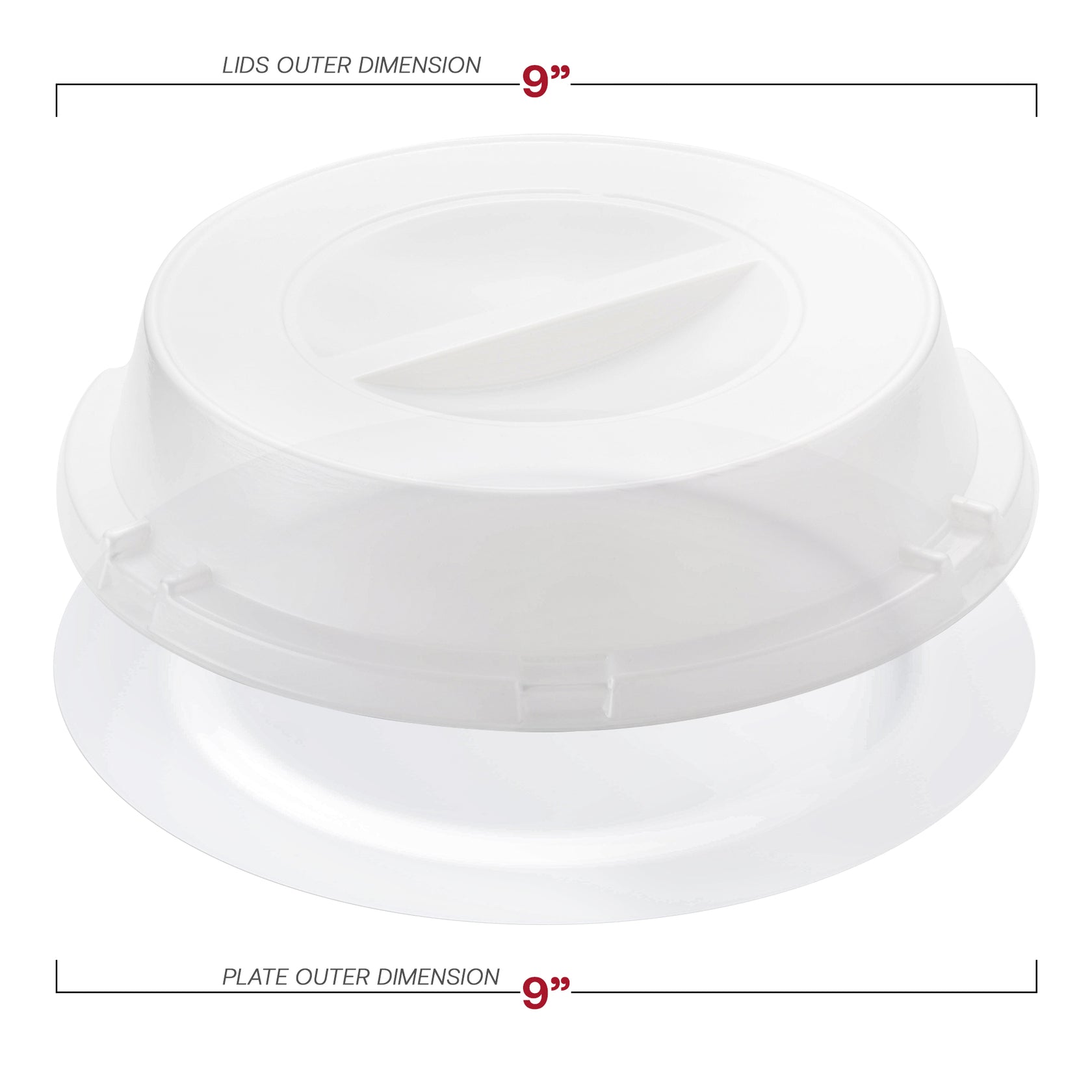 Plastic Plates - White Buffet Plates with Dome Lids | Kaya Collection ...