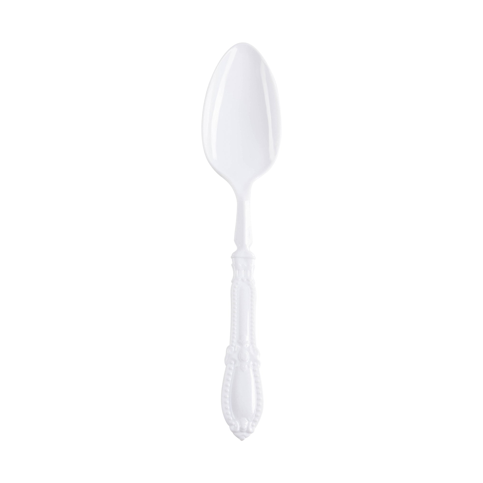 Plastic Spoons - White Baroque Dinner Spoons | Kaya Collection – The ...