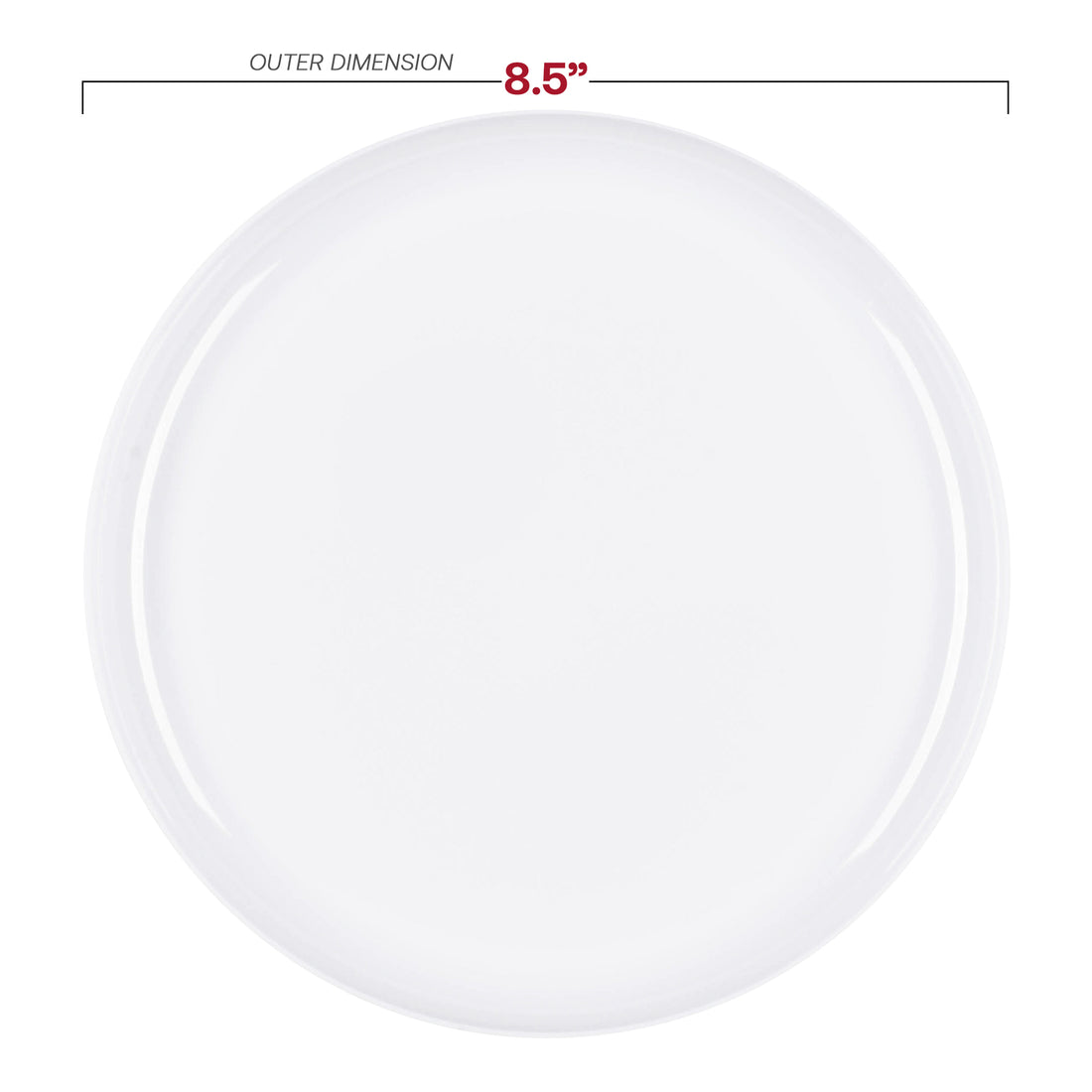 Plastic Plates - White Flat Round Salad Plates | Kaya Collection – The ...