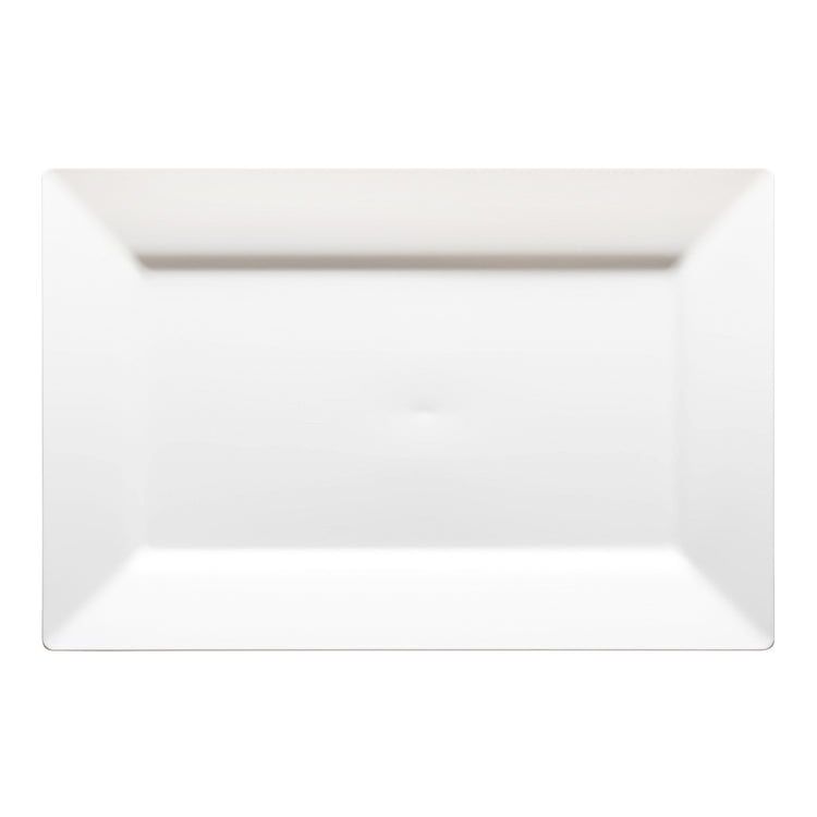 5.5″ x 8″ White Rectangle Plastic Plates – 10ct – Paper Goods Plus