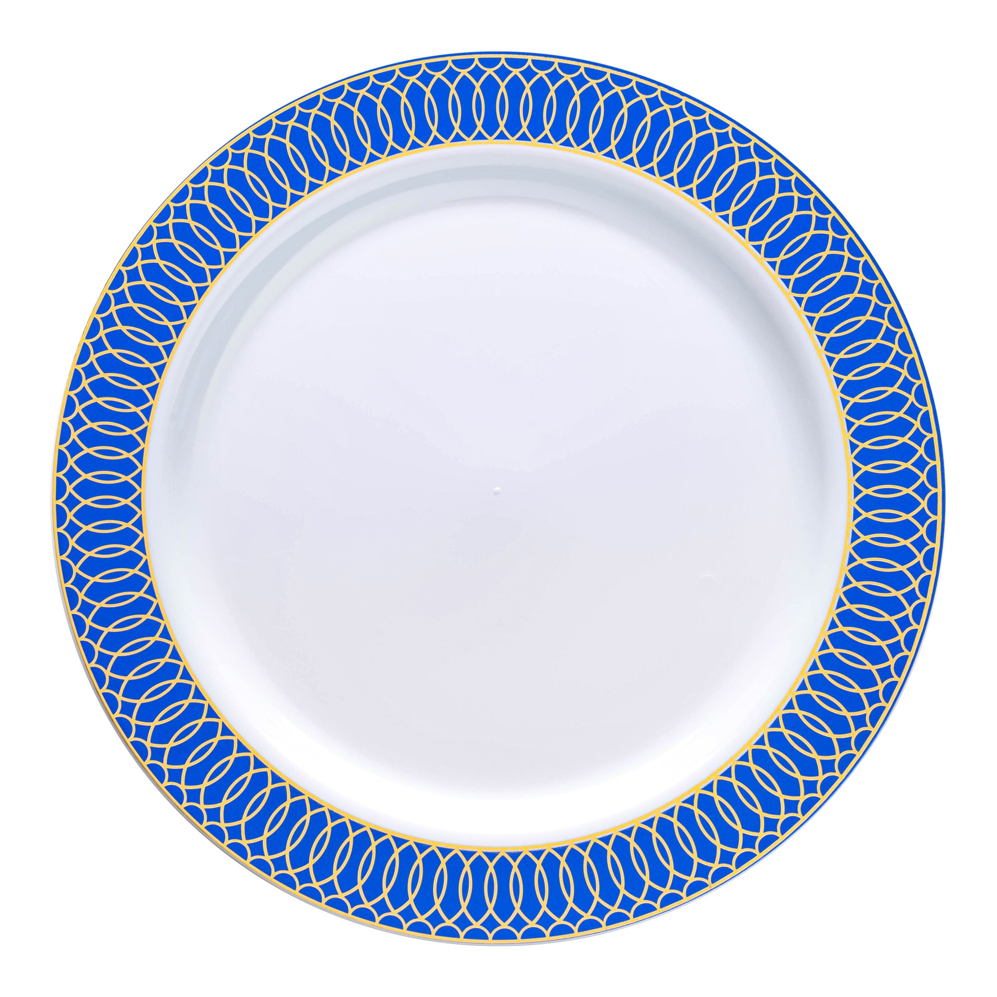 Plastic Plates - White Gold Blue Salad Plates | Kaya Collection – The ...