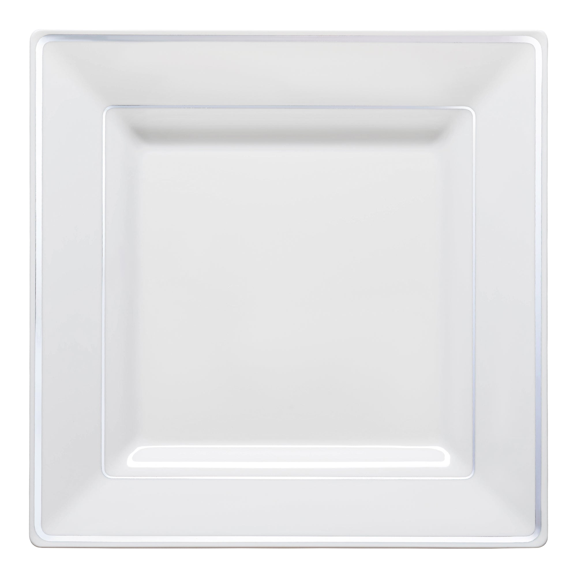 Plastic Plates - Silver Square Dinner Plate | Kaya Collection – The ...